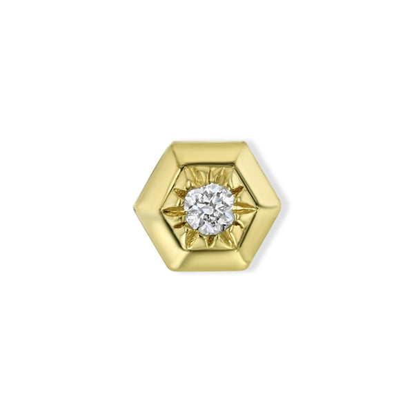 Hex - 18K Gold Diamond Studs | SXO Studios - Jewelry by SXO Studios